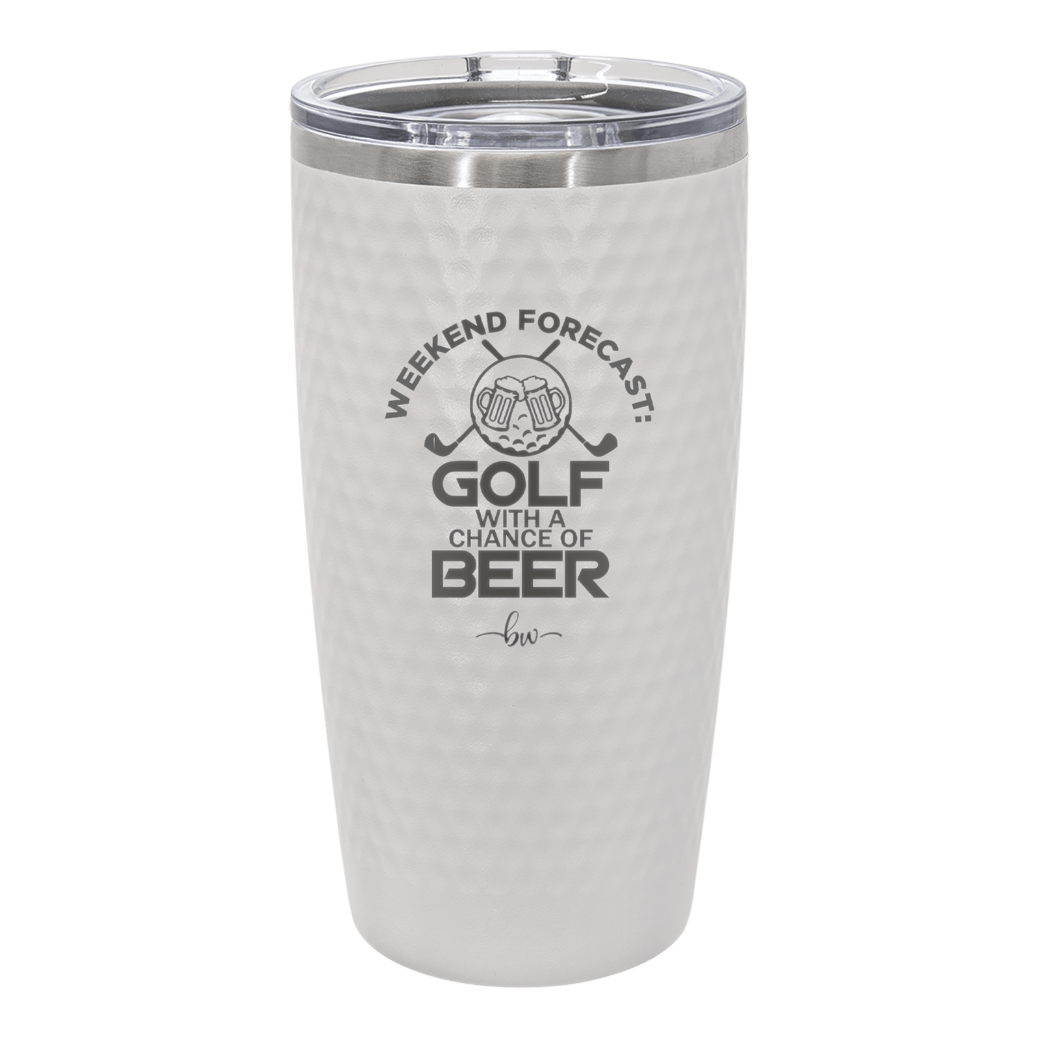 Weekend Forecast Golf with a Chance of Beer 2 - Laser Engraved Stainle ...